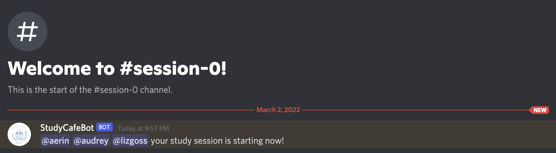 Digital Prototype | StudyCafeBot